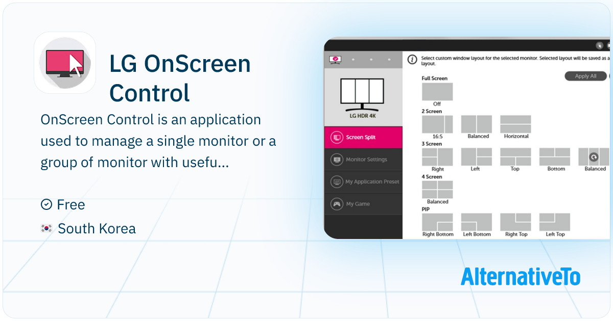 LG OnScreen Control: OnScreen Control is an application used to manage ...