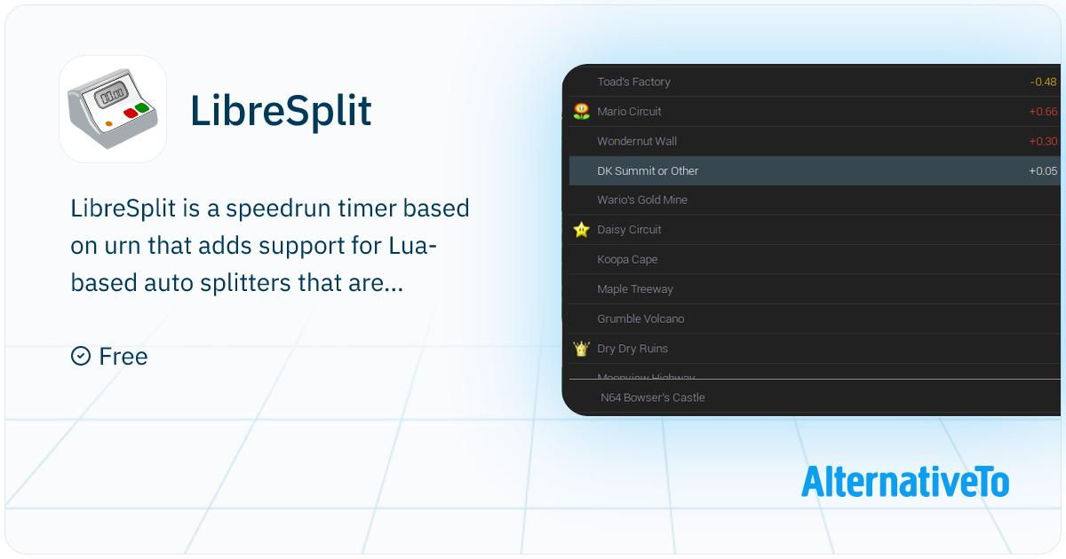 LibreSplit: Free speedrun timer with auto splitting and load removal ...