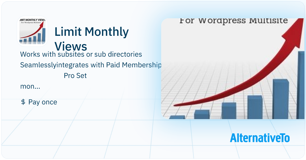 Limit Monthly Views: Set monthly view limits per site | AlternativeTo