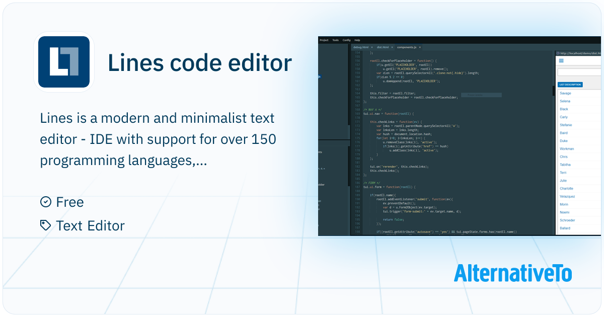 Lines code editor: Lines is a modern and minimalist text editor - IDE ...