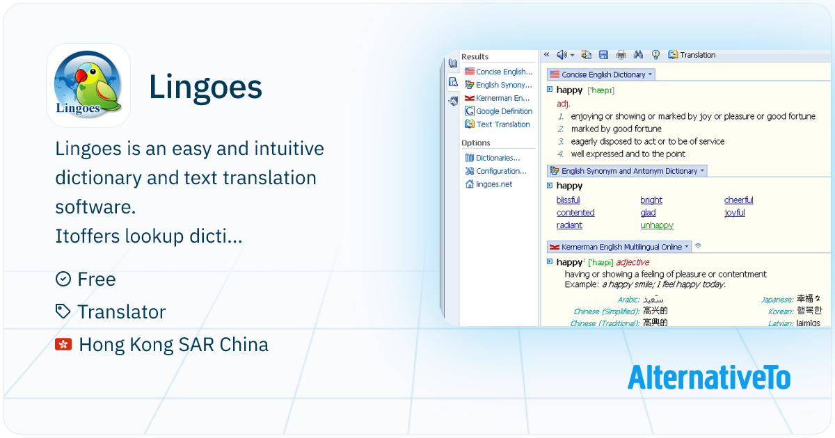 Lingoes: Easy and intuitive dictionary and | AlternativeTo
