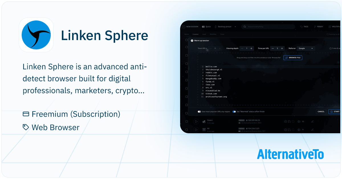Linken Sphere: Anti-detect browser for secure multi-accounting, crypto ...