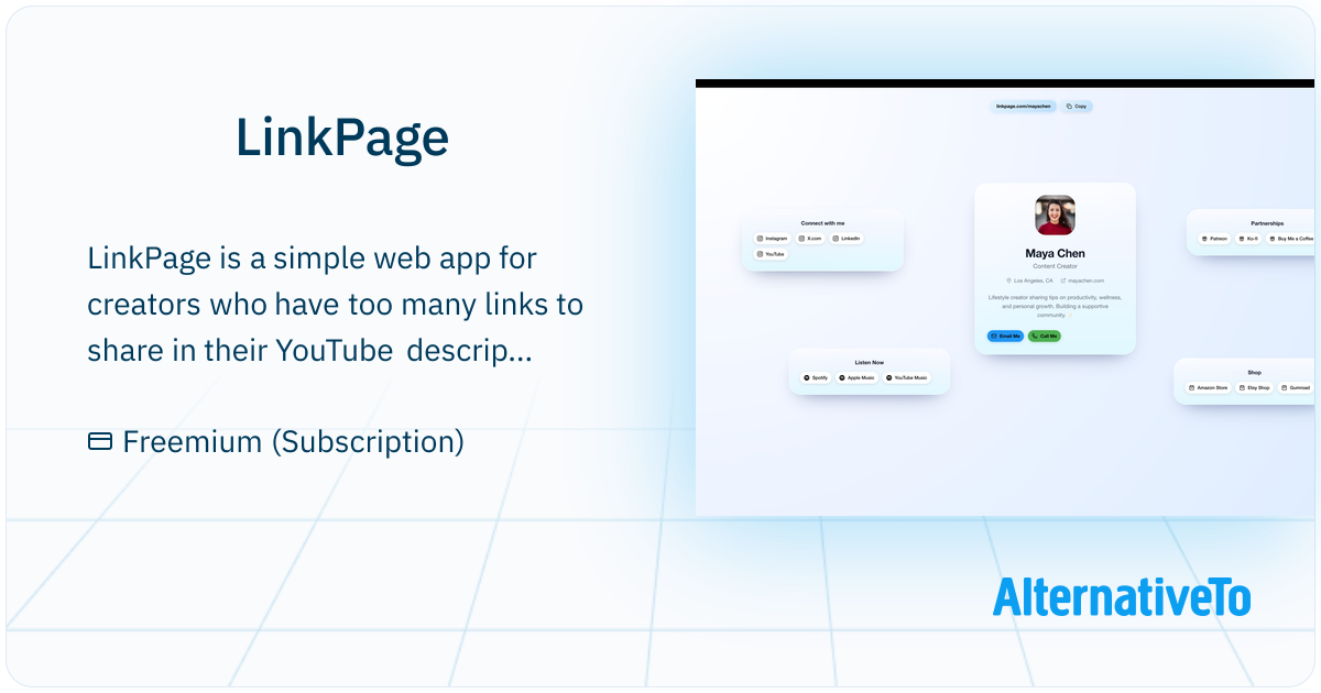 LinkPage: Replace long creator link lists with one organized profile ...
