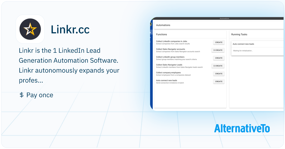 Linkr.cc: LinkedIn Automation Software | AlternativeTo