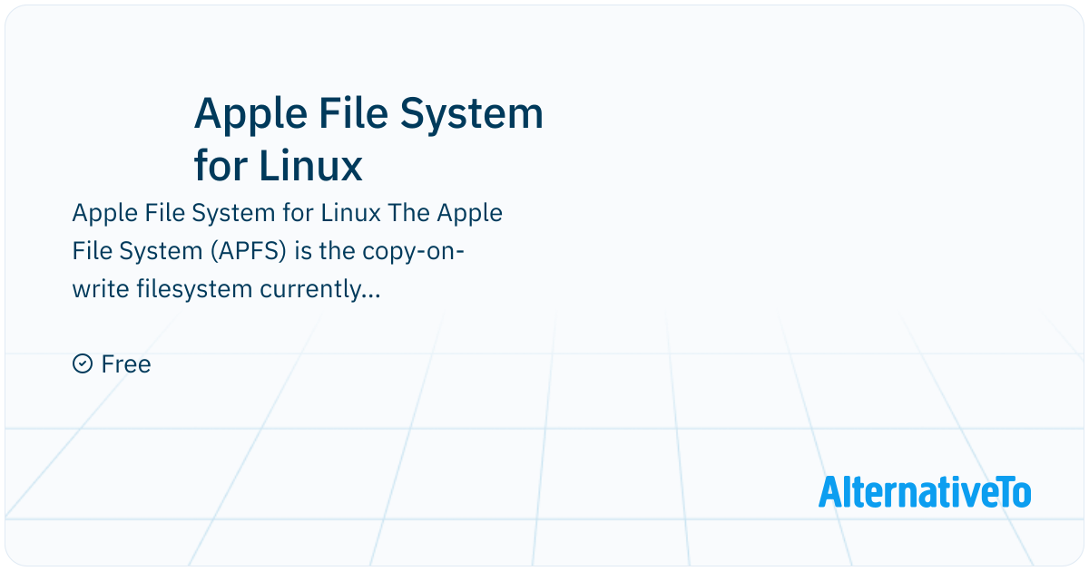 Apple File System for Linux: APFS module for linux, with experimental ...