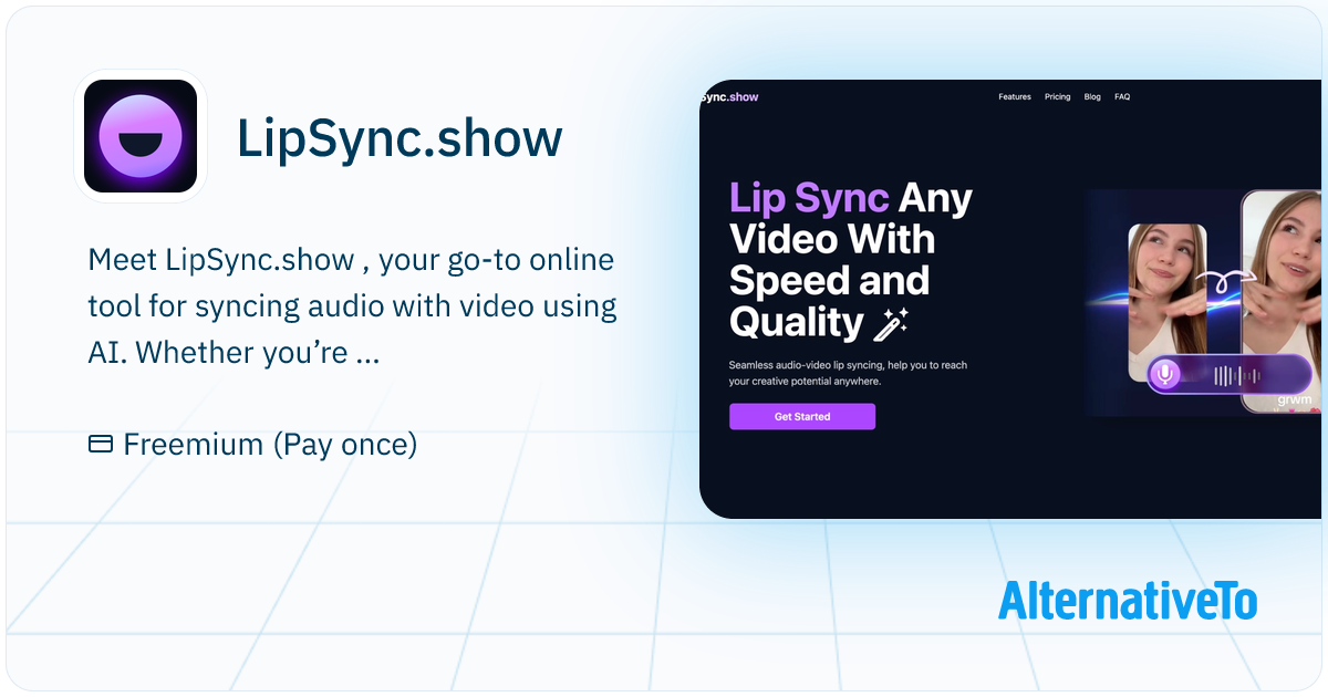 LipSync.show: Lip sync any video with any audio, fast and incredibly ...
