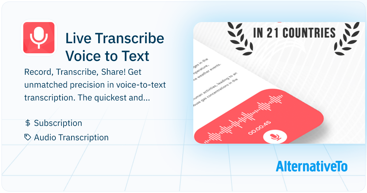 Live Transcribe Voice to Text: A simple transcription service app that ...