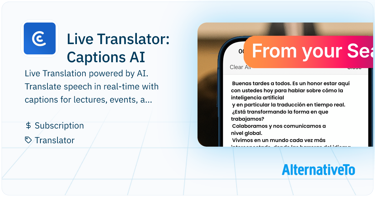 Live Translator: Captions AI: True live translator for lectures ...