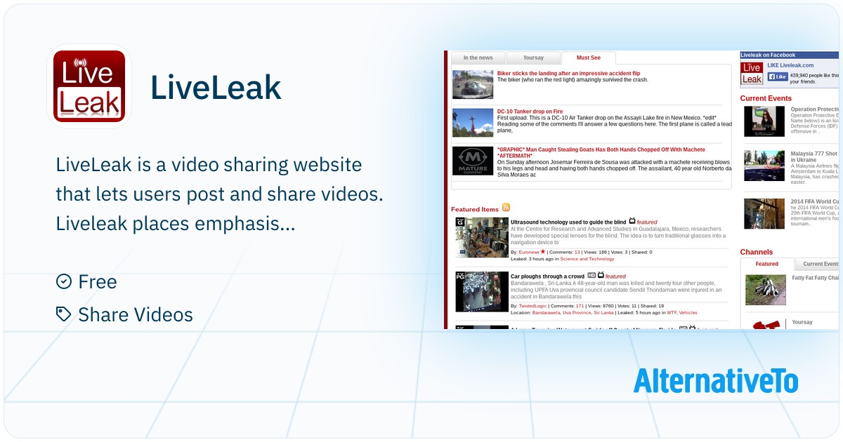LiveLeak: Video sharing website that lets | AlternativeTo