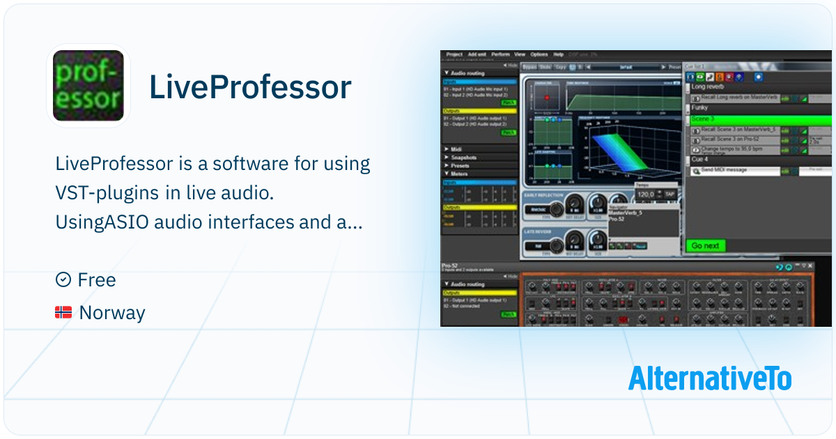 LiveProfessor: Software for using VST-plugins | AlternativeTo