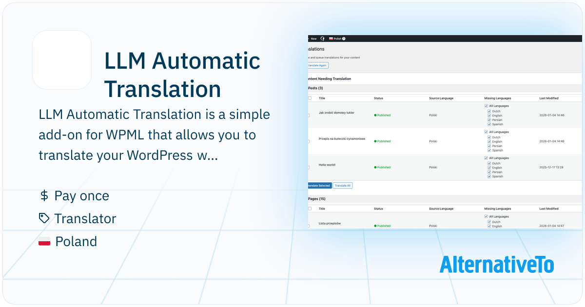 LLM Automatic Translation: Translate 1400 x cheaper than WPML’s ...