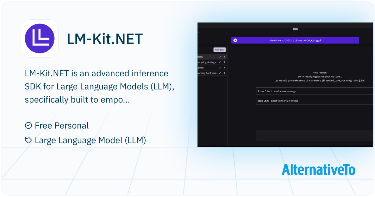 LM-Kit.NET: Versatile SDK for integrating Large Language Models (LLM ...