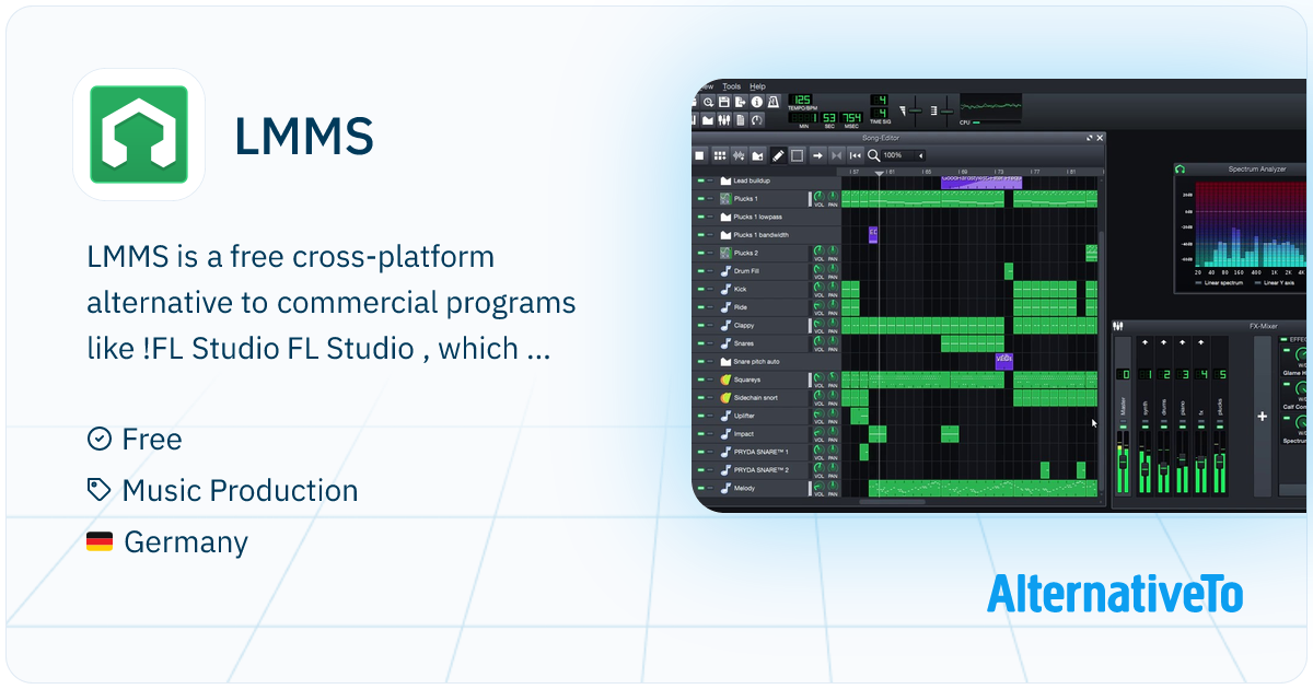 LMMS: Free cross-platform DAW supporting MIDI and VST | AlternativeTo