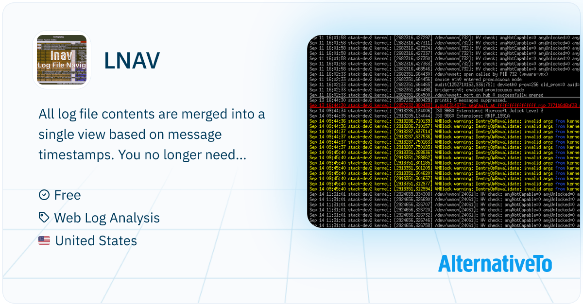 LNAV: The Log File Navigator (lnav) is an advanced log file viewer for ...
