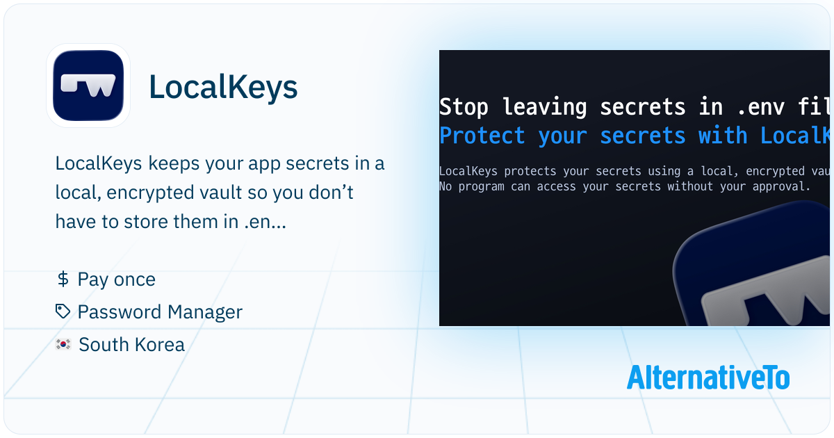 LocalKeys: Local-based secret manager | AlternativeTo