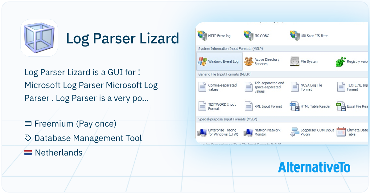Log Parser Lizard: Versatile GUI tool that provides query access (using ...