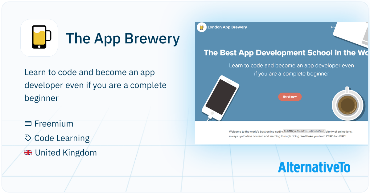 The App Brewery: Turn your app idea into reality. | AlternativeTo