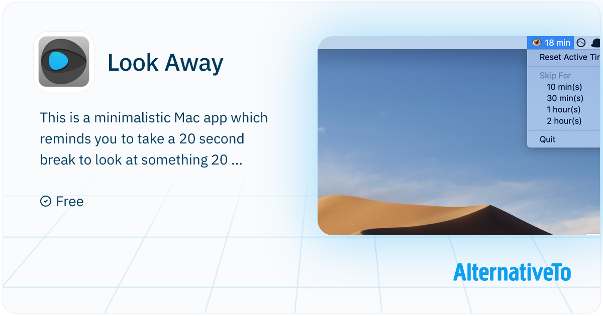 Look Away: This is a minimalistic Mac app which reminds you | AlternativeTo