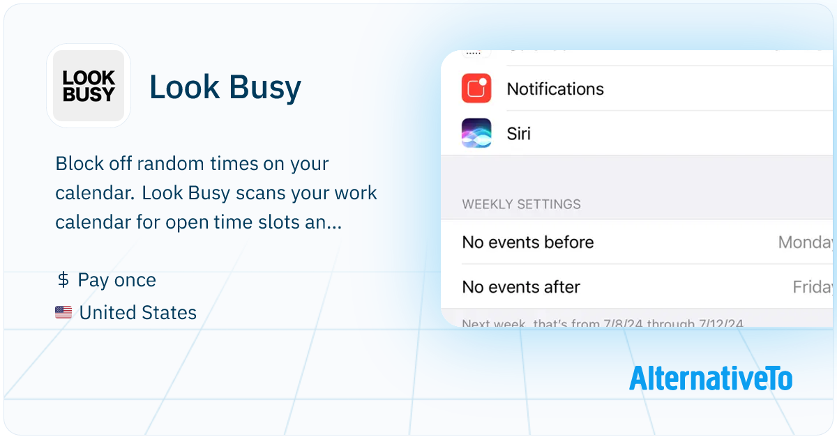 Look Busy: Fills your work calendar with realistic-looking (but ...