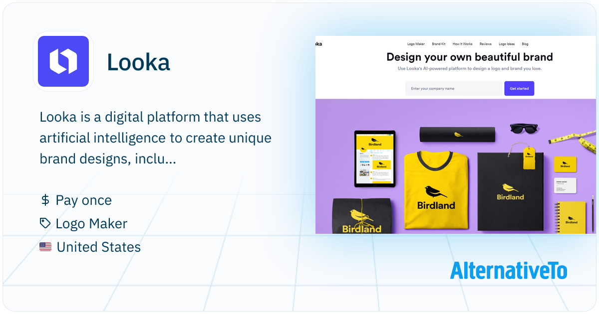 Looka: AI-driven brand design platform with unique logos | AlternativeTo