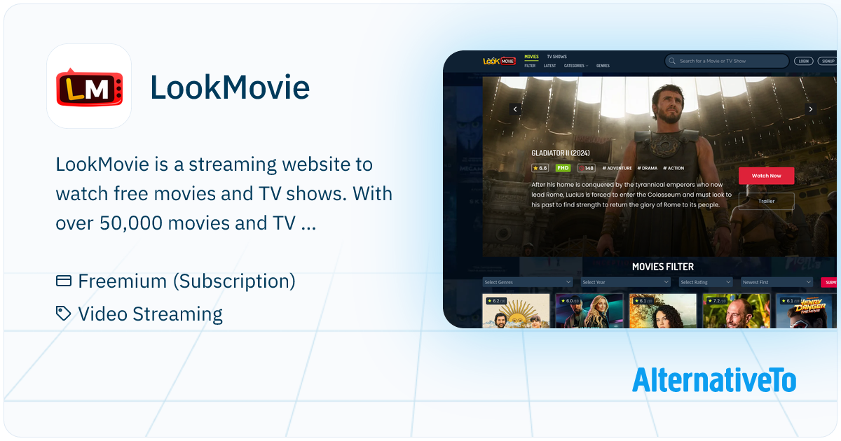 LookMovie: Stream free movies with no sign-up needed | AlternativeTo