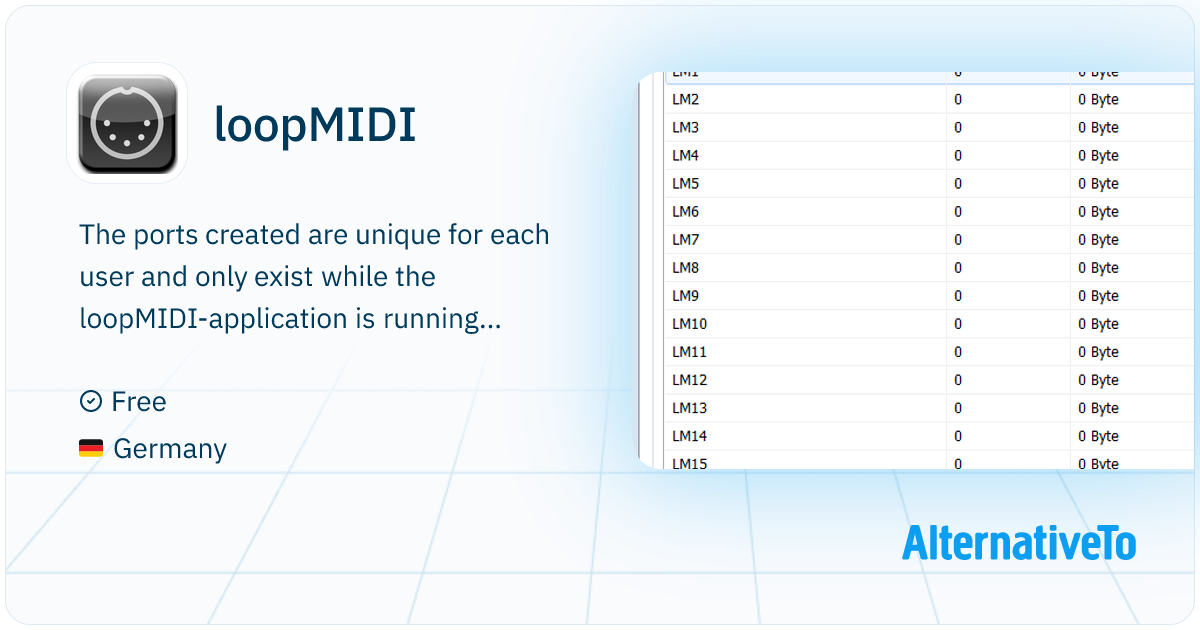 loopMIDI: This software can be used to create virtual loopback MIDI ...