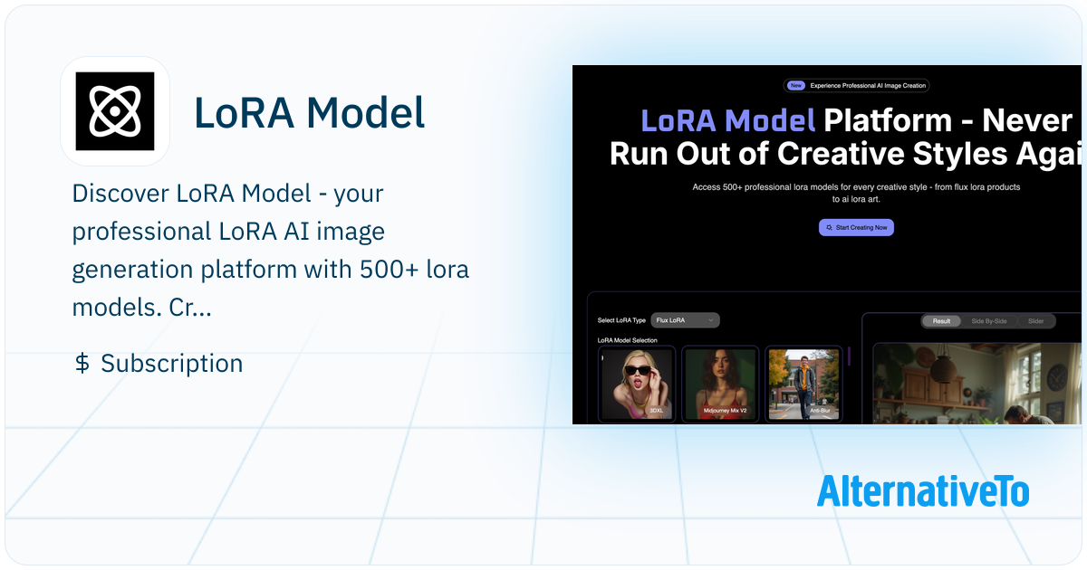 LoRA Model: Professional LoRA AI image platform with 500+ creative ...