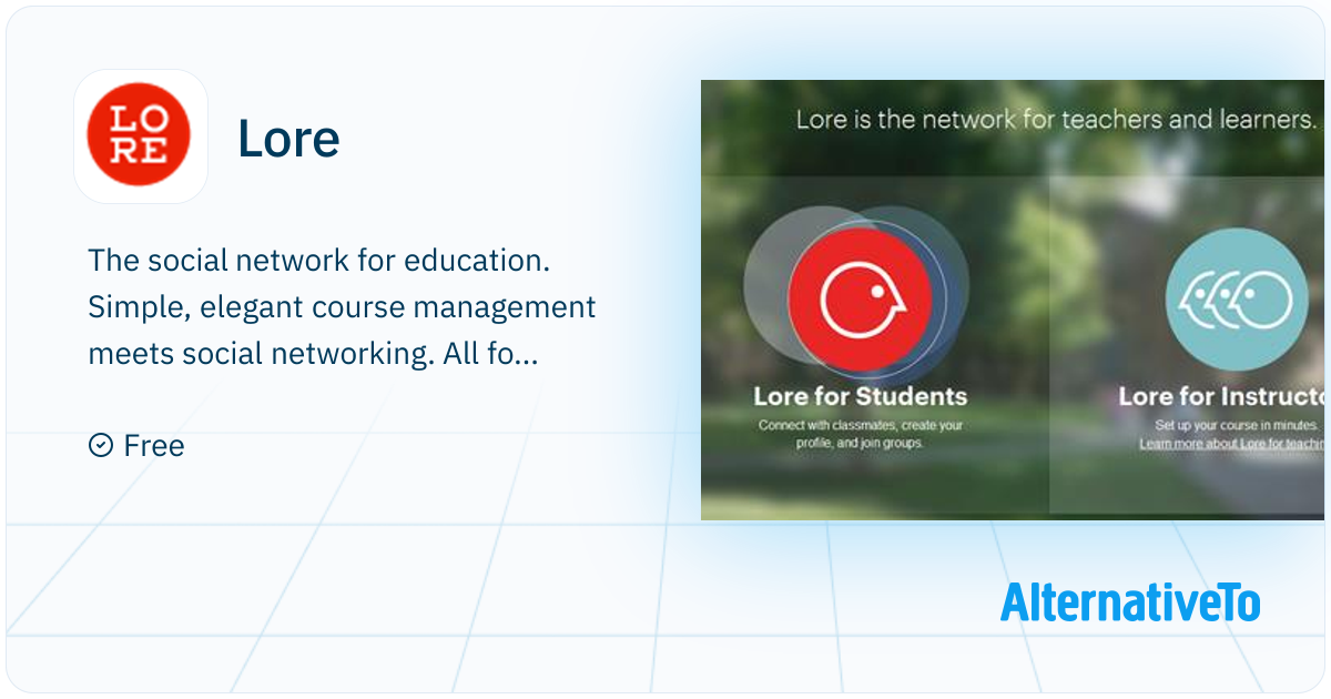 Lore: The social network for education | AlternativeTo