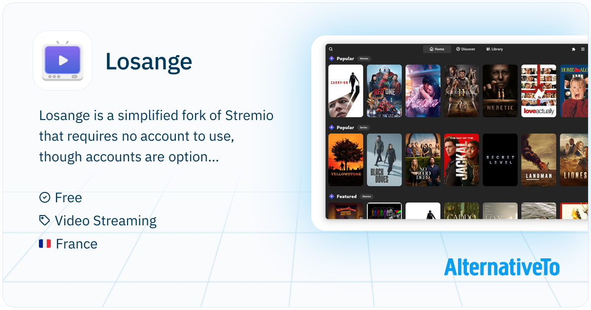 Losange: A simple Stremio client for GNOME | AlternativeTo