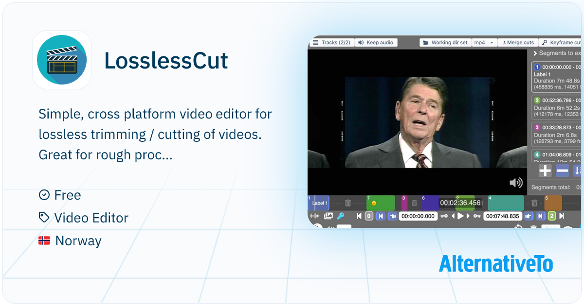 LosslessCut: Lossless Cut lets you cut video (and audio too) in a ...