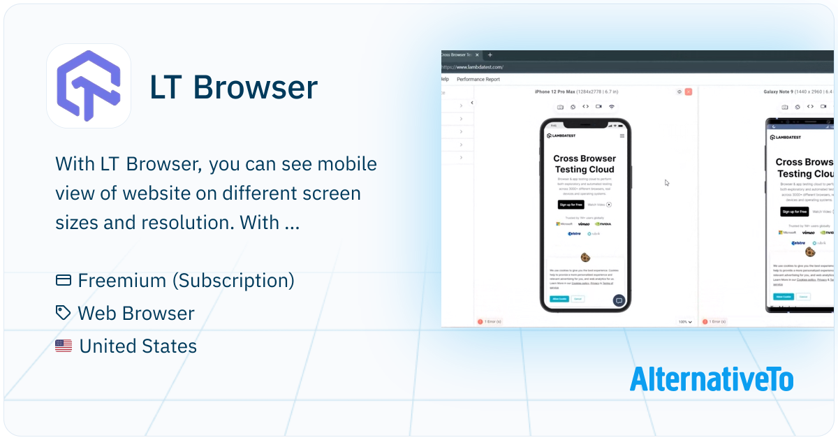 LT Browser: Live mobile and tablet site debugging with 50+ device ...