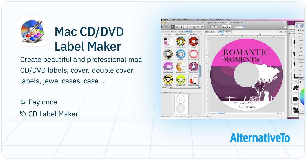 Mac CD/DVD Label Maker: Professional CD/DVD label, cover designer ...