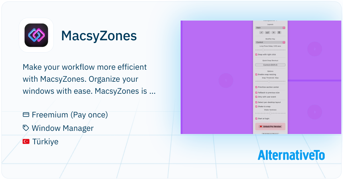 MacsyZones: Organize windows with custom layouts and snap zones ...