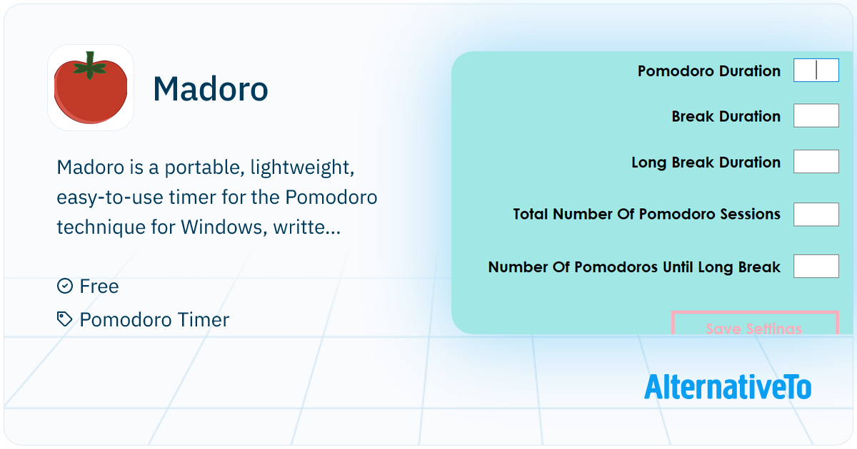 Madoro: Simple straight-forward Pomodoro timer for Windows desktop ...