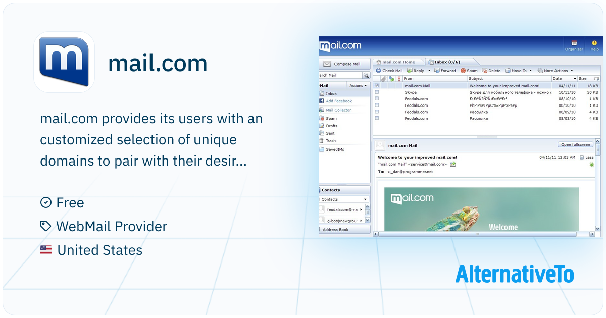 mail.com: Mail | AlternativeTo