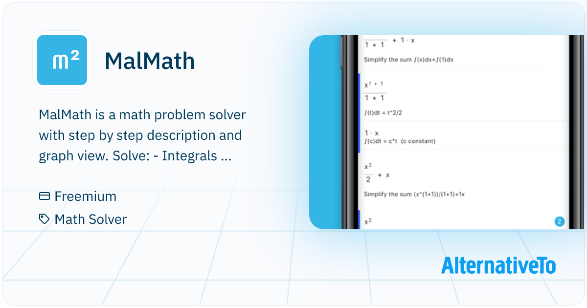 MalMath: Math problem-solving software offering step-by-step solutions ...