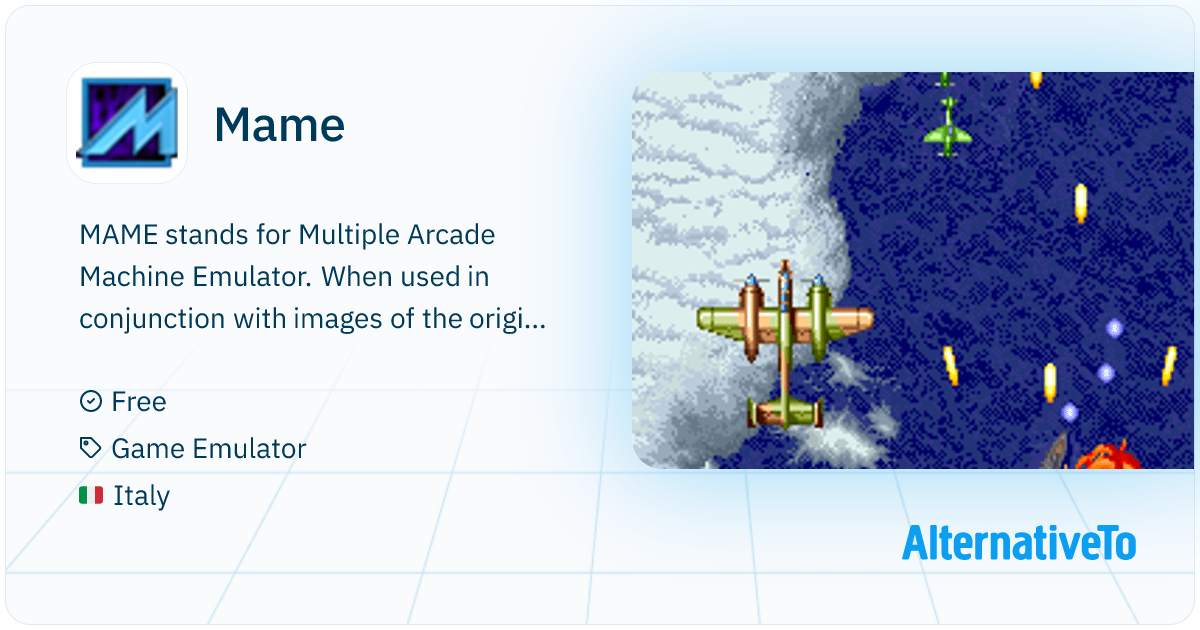 Mame: MAME stands for Multiple Arcade Machine Emulator | AlternativeTo