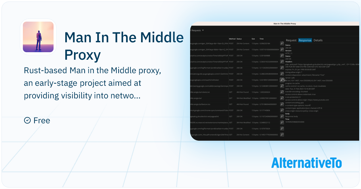 Man In The Middle Proxy: A MITM Proxy Written in Rust! Toolkit for HTTP/1, HTTP/2, and ...