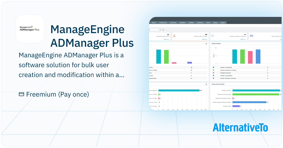 ManageEngine ADManager Plus: Unified AD and Microsoft 365 management ...