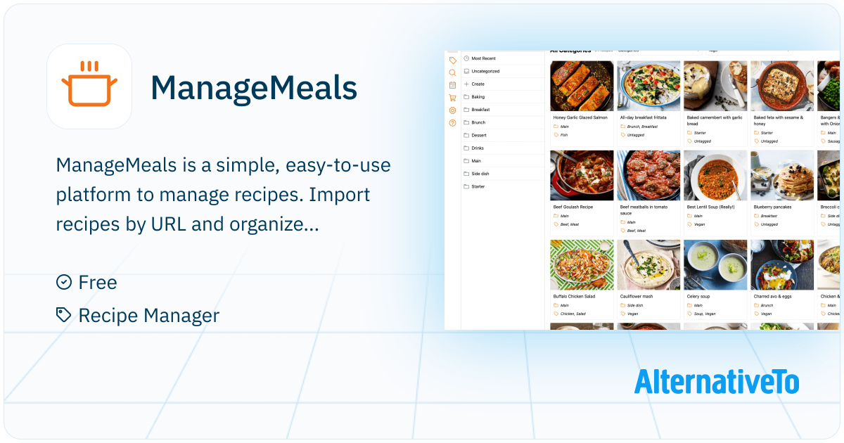 ManageMeals: Simple, easy-to-use platform to manage recipes | AlternativeTo