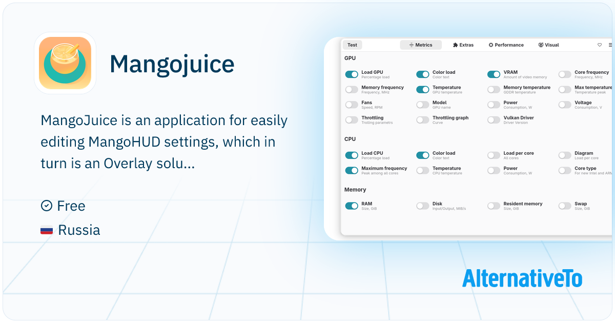 Mangojuice: Linux GUI for easy MangoHUD overlay setup and editing ...