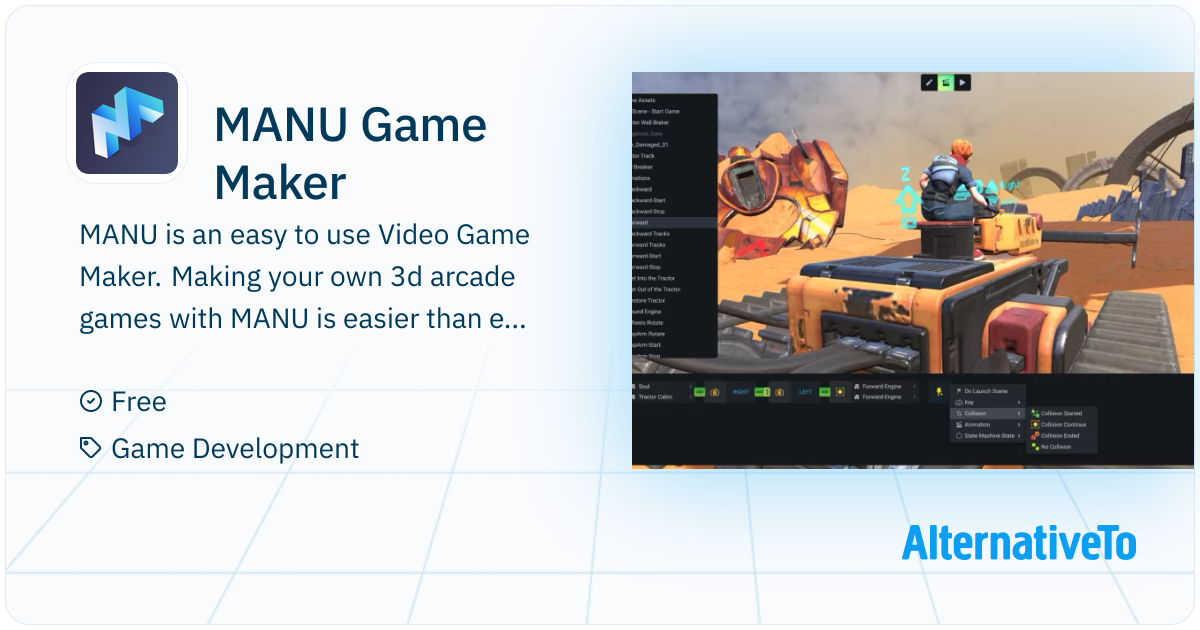 MANU Game Maker: User-friendly 3D game maker with no coding ...