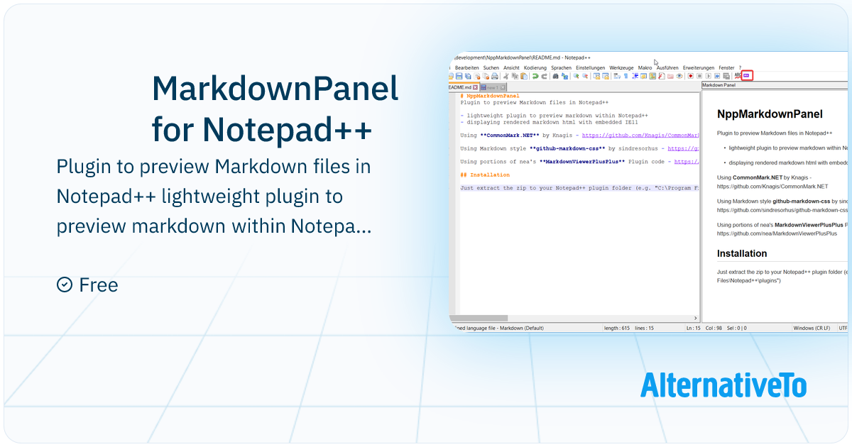 MarkdownPanel for Notepad++: Lightweight Notepad++ plugin to preview ...