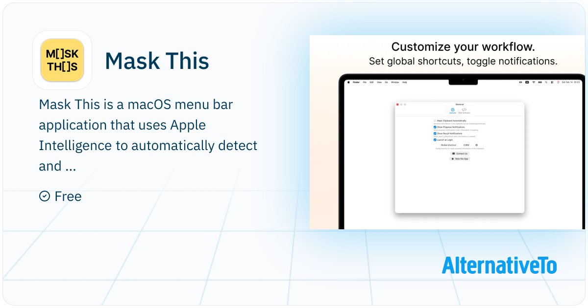 Mask This: Mac app that masks private information in clipboard and ...
