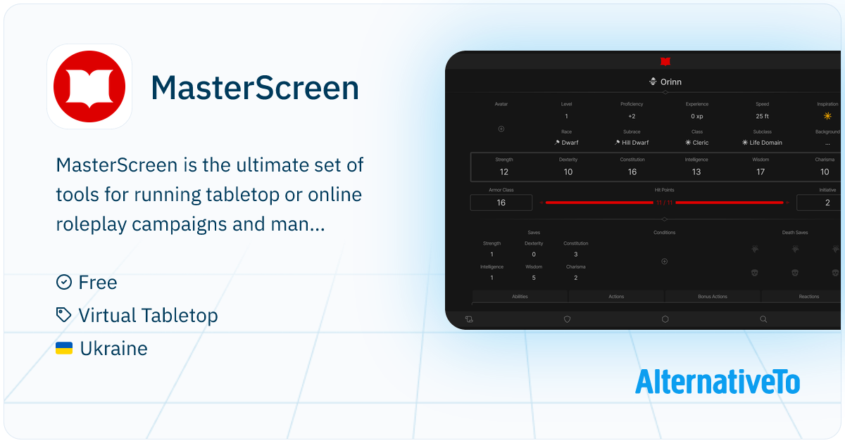 MasterScreen: The ultimate set of tools for running tabletop or online ...