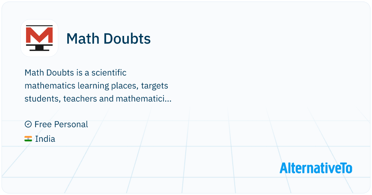 Math Doubts: Scientific mathematics learning | AlternativeTo
