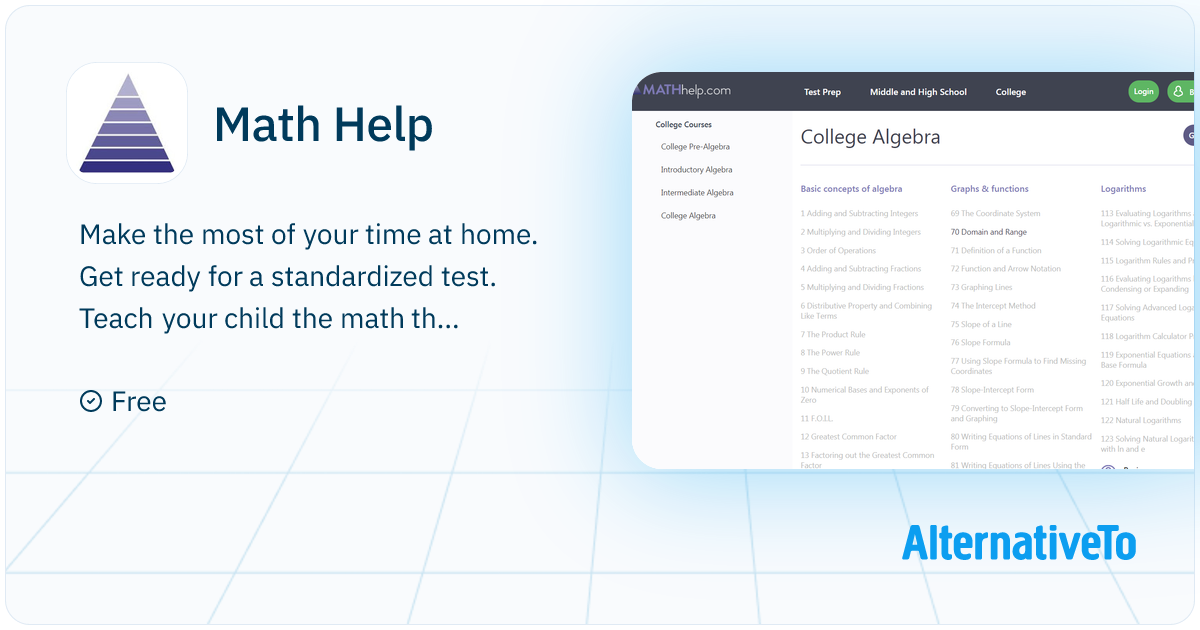 Math Help: Make the most of your time at home. Get ready for a ...