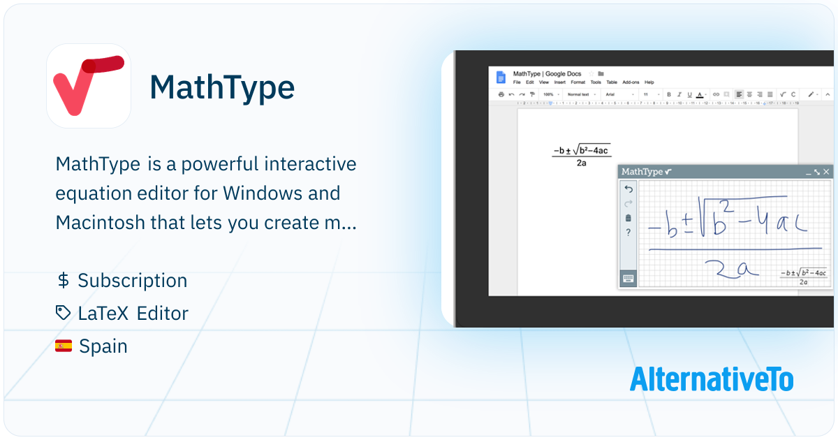MathType: Type and handwrite mathematical notation with MathType ...