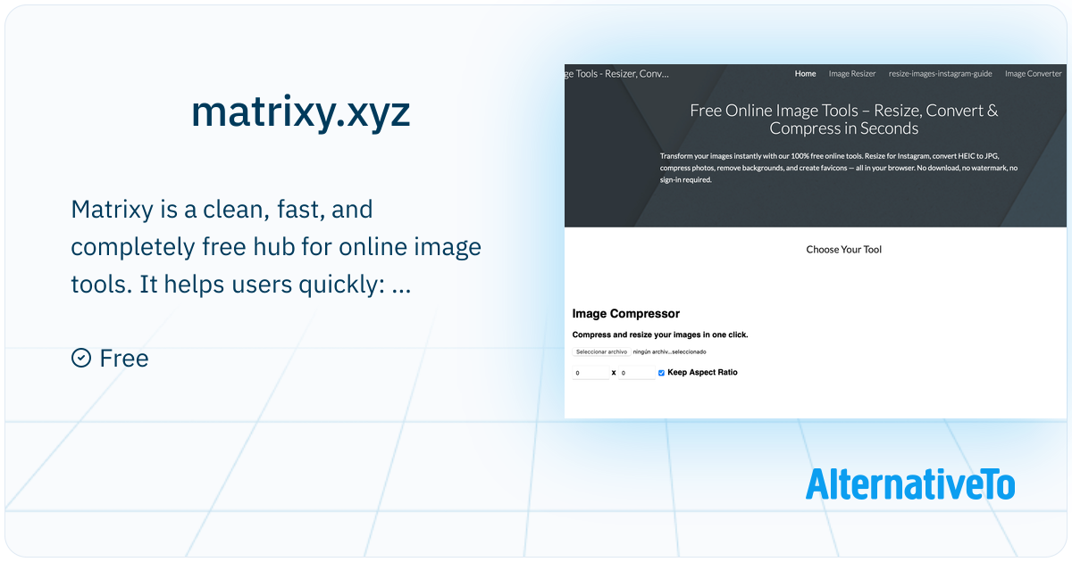 matrixy.xyz: Free online image tools for resizing, converting ...