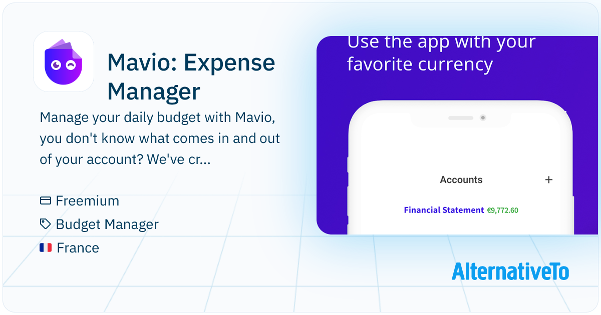 Mavio: Expense Manager: Manage your daily budget with Mavio, you don't ...